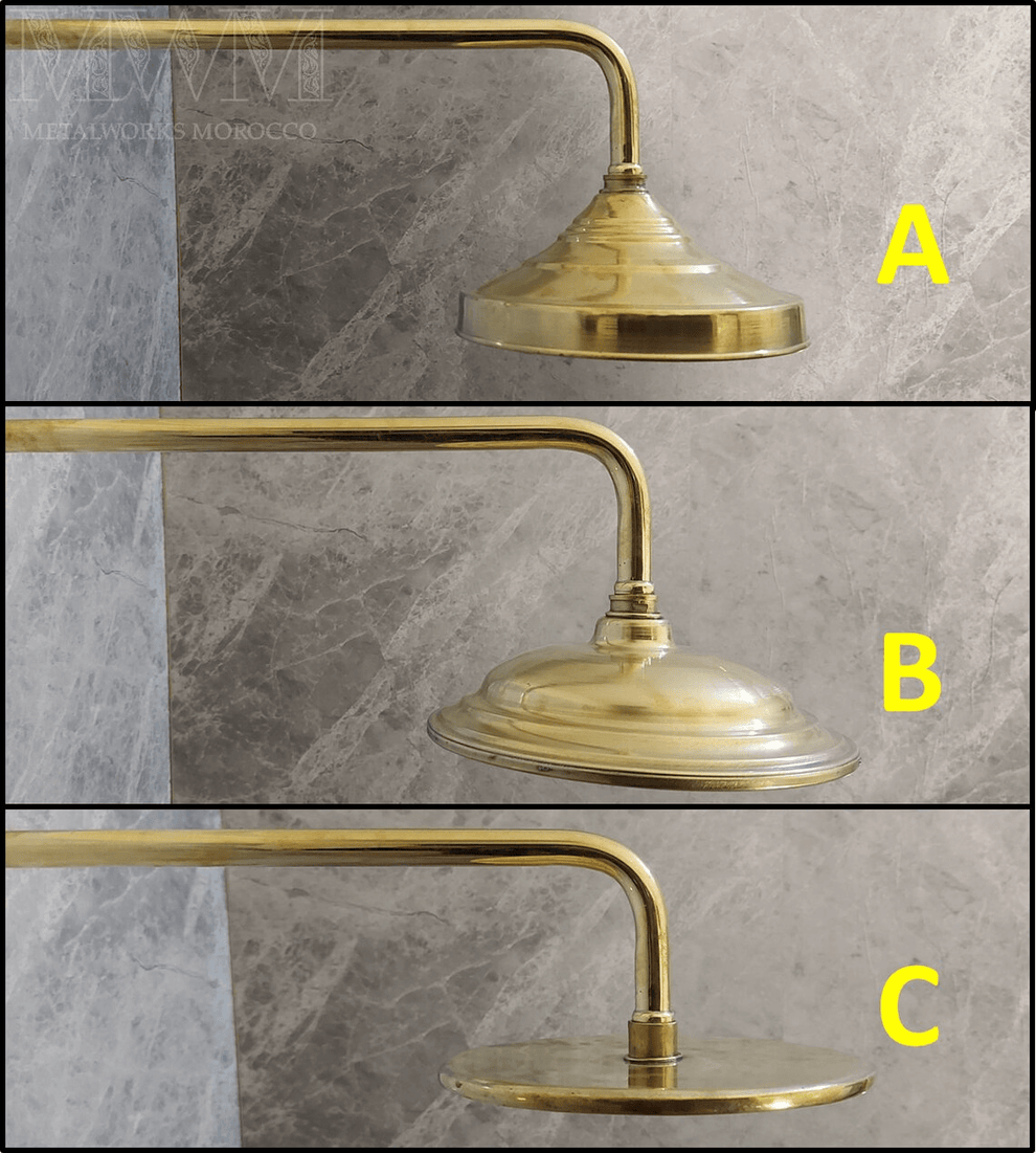 Unlacquered Brass Shower System Set With Handheld And Rain Shower