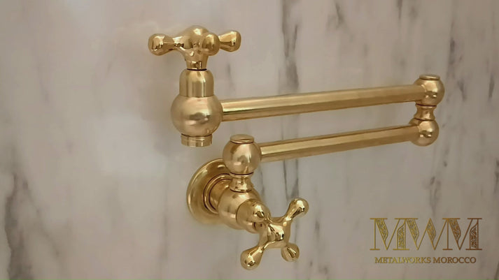 Polished Unlacquered Brass Pot Filler Tap